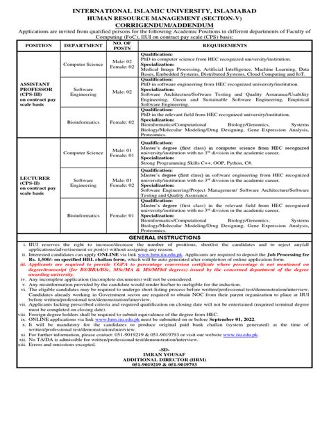 Job Corrigendum Foc 24082022 Pdf Academic Degree Bioinformatics