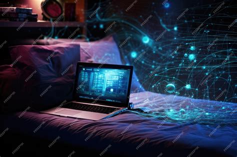 Premium Photo A Bedroom Showcasing Mysterious Internet Interference