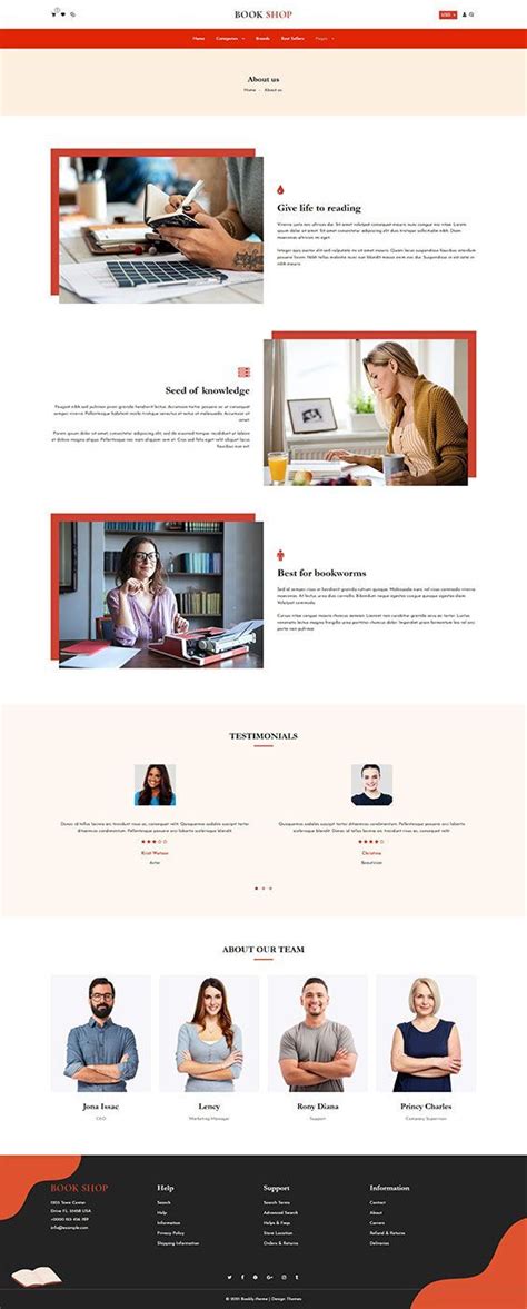 Bookly Bookstore Shopify Theme Shopify Website Design Shopify