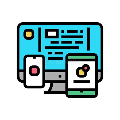 application software color icon vector illustration stock vector