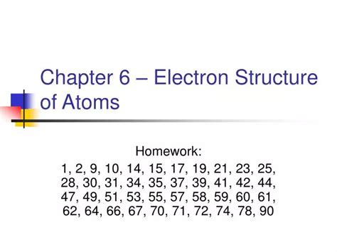 PPT Chapter 6 Electron Structure Of Atoms PowerPoint Presentation ID 512325