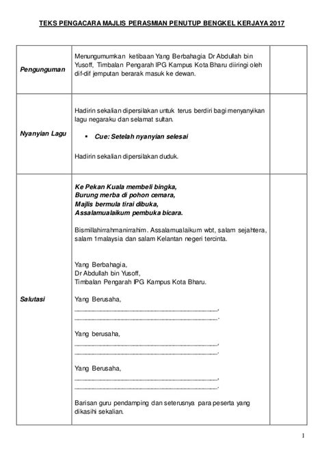Contoh Ayat Ucapan Penutup Majlis Contoh Ayat Penutup Majlis Rizal