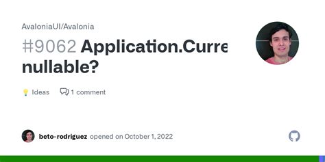 Application Current Nullable · Avaloniaui Avalonia · Discussion 9062