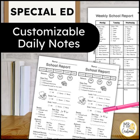 Daily Special Education Notes Mb Creations