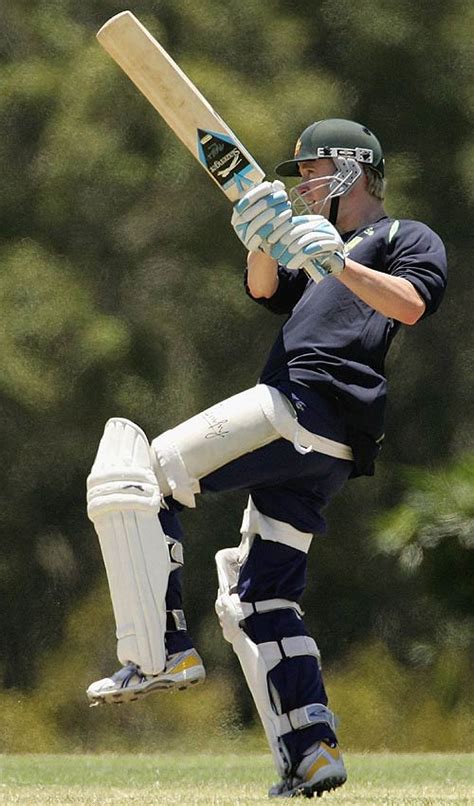 Michael Clarke Batting During Australia S Practice Session