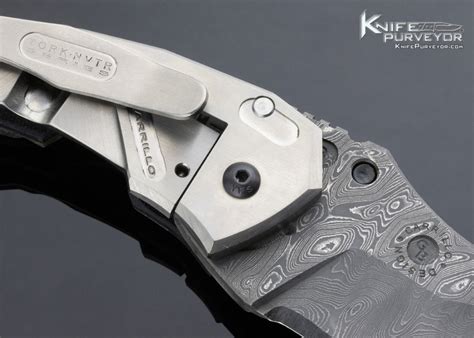 Dwaine Carrillo Custom Knife Monitor Magnum 6 Damascus Frame Lock