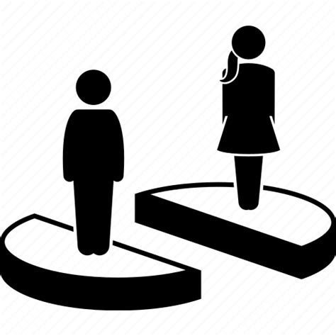 Split Half Male Female Divide Divided Separate Icon Download On Iconfinder