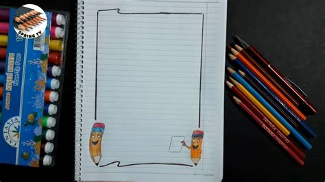 تزيين دفاتر المدرسة بالرسم رسم أقلام على شكل ألعاب لتزيين الدفاتر من
