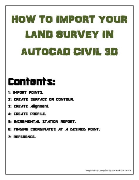 Importing Survey Data Acad Civil 3d Total Station Pdf