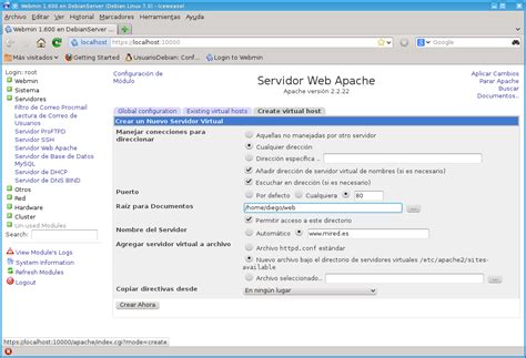 UsuarioDebian Instalar Y Configurar El Servidor Web Apache2