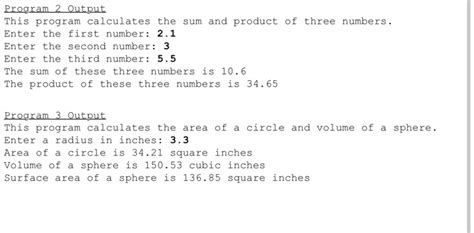 Solved Program 2 Output This Program Calculates The Sum And