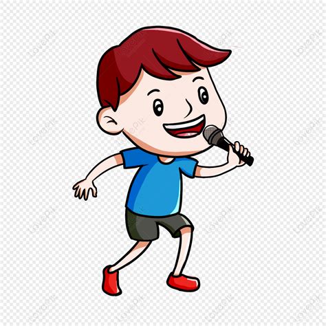 노래하는 소년 Png 일러스트 무료 다운로드 Lovepik