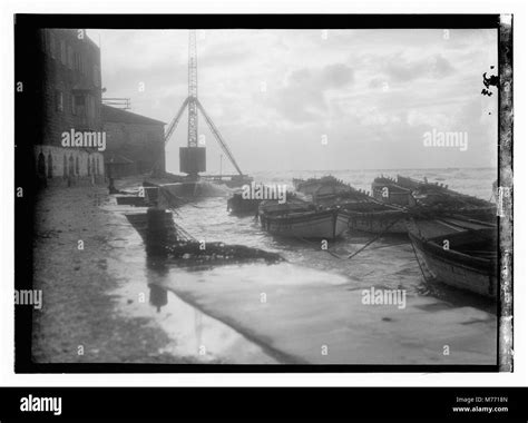A Powerful Storm Over Jaffa Israel Showcasing Natures Force And The