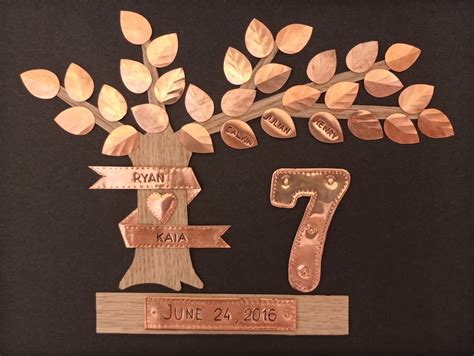 Copper Wedding Anniversary Seventh Anniversary Copper Wedding T
