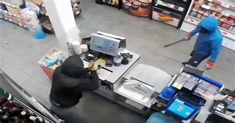 Masked Robbers Armed With Crowbars And Machete Terrify Staff As They