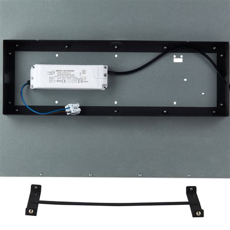 Lindby Led Panel Lamin Black 120cm Cct Dimmable Remote Control