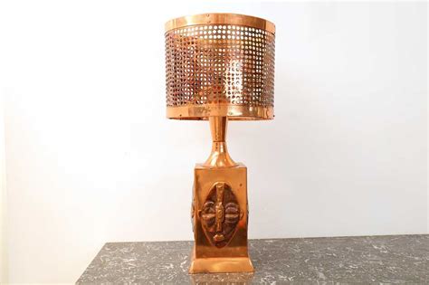 Lot 715 Large Copper Tone Table Lamp