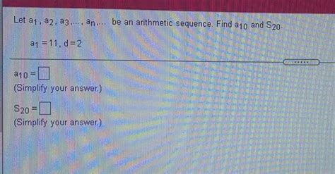 Solved Etermine Whether The Finite Series Is Arithmetic