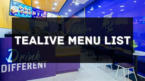 Tealive Menu Prices Philippines 2025 [updated] — All About Philippines Menu