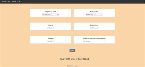 Github Rohansingh2023flight Fare Prediction Predicting Flight Fare Based On A Dataset Using