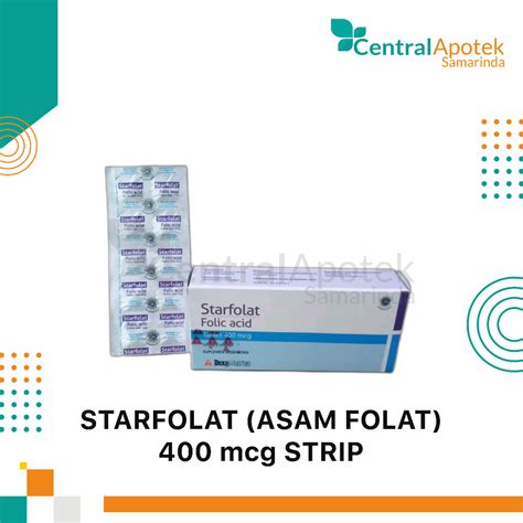 Jual Starfolat Asam Folat 400 Mcg Isi 10 Tablet Strip Suplemen