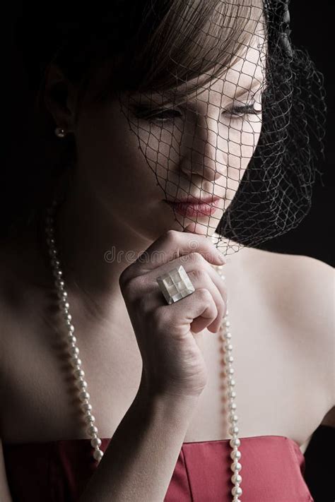 Beautiful Girl In Vintage Style Clothing Stock Image Image Of Brown