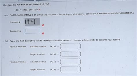 Solved Consider the function on the interval π Chegg