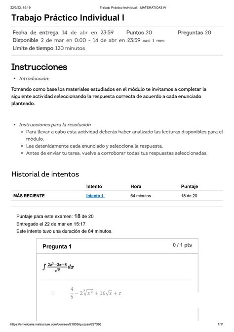 Trabajo Práctico Individual I Matematicas Iv Trabajo Práctico