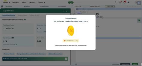 Smarth Singh On Linkedin Gfg160 Codingchallenge Problemsolving Geeksforgeeks Learningjourney