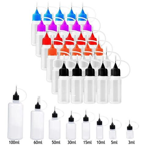 재사용 가능한 바늘 팁 접착제 애플리케이터 플라스틱 병 3ml 120ml 종이 퀼링 Diy 스크랩북 종이 공예 도구 1 개
