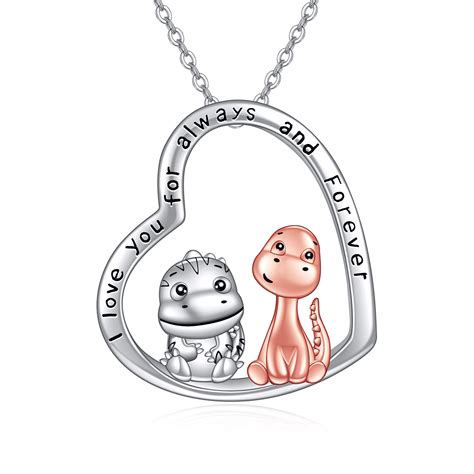 Dinosaur Necklace 925 Sterling Silver Cute Dinosaur Pendant Dinosaur