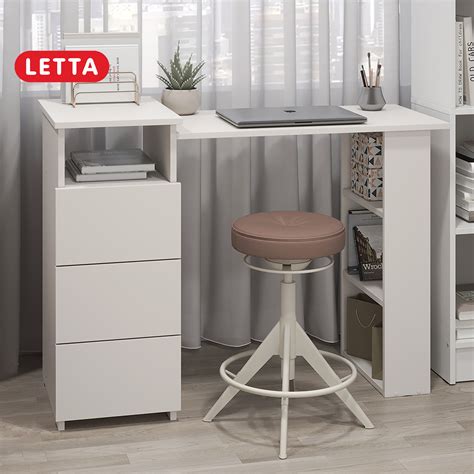 Стол письменный LETTA Ультра с тумбой Белое тиснение купить за 4 399 ...