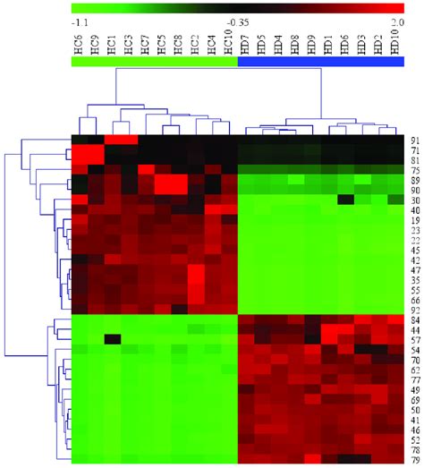 Heatmap Visualizing The Intensities Of Potential Biomarkers Download