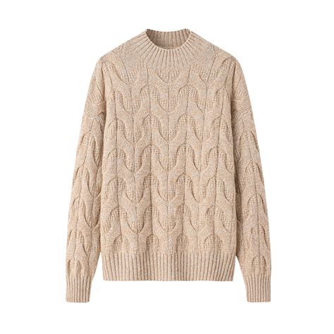 High Quality Women Cashmere Sweater Vintage Ladies Crew Neck Color Mix