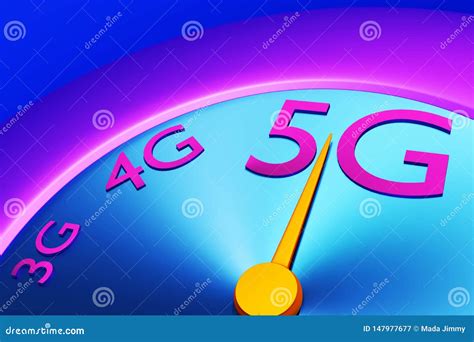 5g Broadband Measurement Speedometer Stock Illustration Illustration