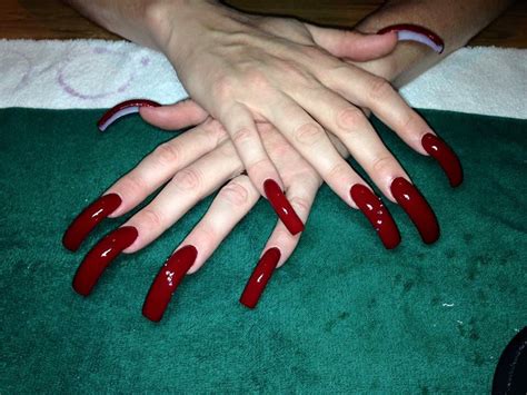 Super Long Red Nails Long Red Nails Red Nails Red Acrylic Nails