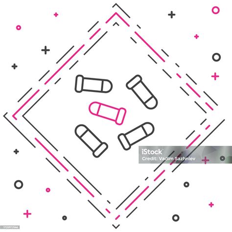 흰색 배경에 격리 된 줄 총알 아이콘 다채로운 개요 개념 벡터 3차원 형태에 대한 스톡 벡터 아트 및 기타 이미지 3차원