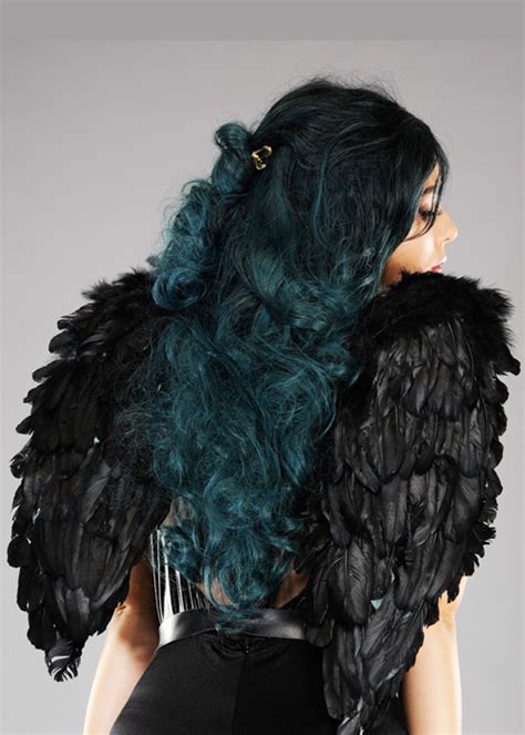 Fallen Angel Gothic Black Feather Wings