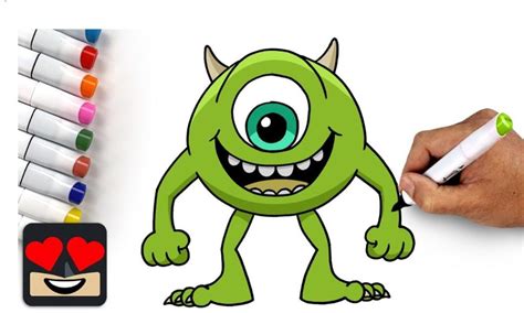 How To Draw Mike Wazowski From Monsters Step By Step Entertainment