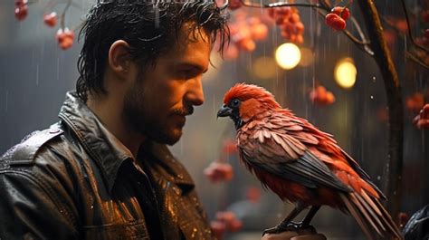 Premium Ai Image A Human Love With Bird