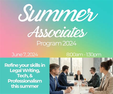 Calling All Summer Associates We Invite You To Join Us On Friday June