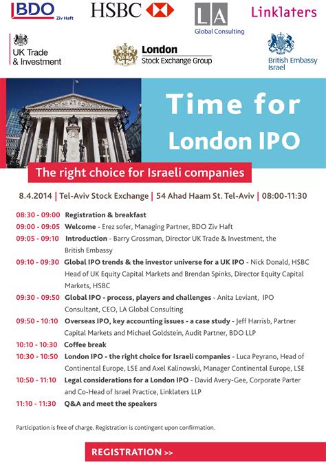 Time For London Ipo Schedule Pdf Business Expos And Conferences Events