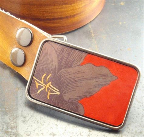 Dear Tiger Lily Leather Belt Beautiful Leather Belt Buckle Vintage