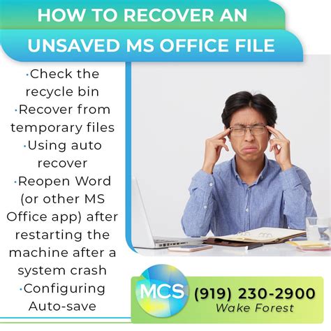 How To Recover An Unsaved Microsoft Office File Raleigh Nc Patch