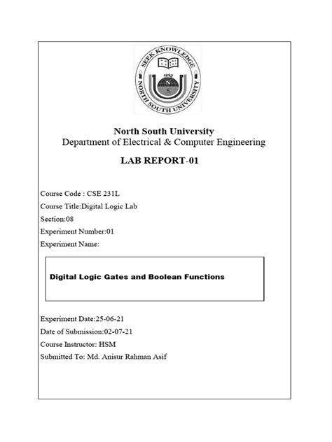 Lab Cover Page Pdf