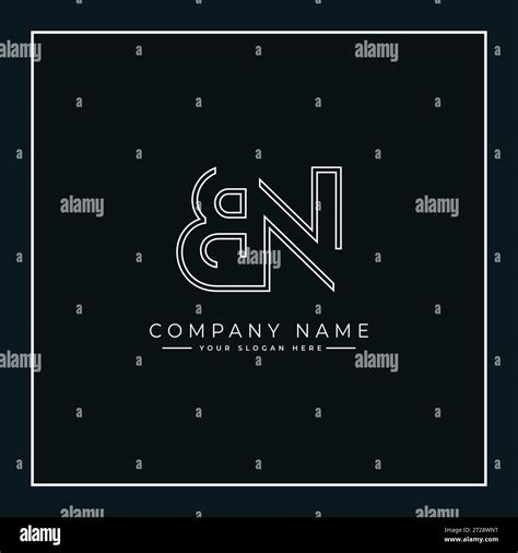 Abstract Letter Bn Logo Initial Monogram Template For Alphabet B And N Stock Vector Image