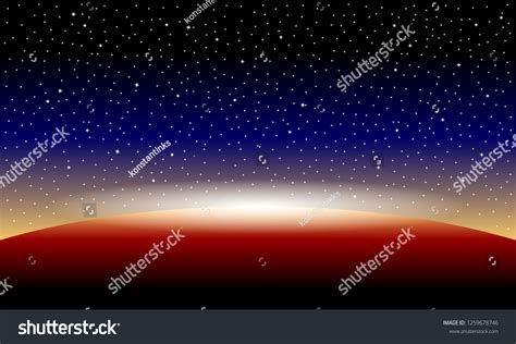 Space Background Planet Starry Sky Stock Vector Royalty Free