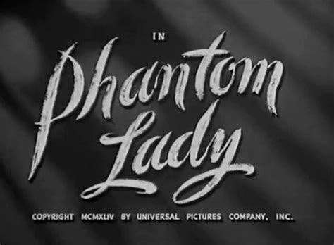 Phantom Lady 1944 Film Noir