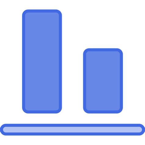 Bottom Alignment Generic Blue Icon