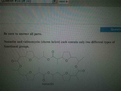 Solved Be Sure To Answer All Parts Nonactin And Chegg Com